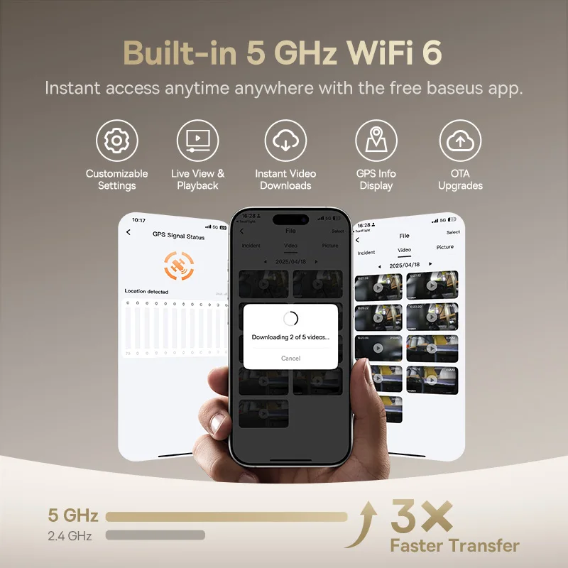 Baseus VD1 Pro 4K+1080P Dash Cam UHD Car Camera for SONY Sensor ADAS ...