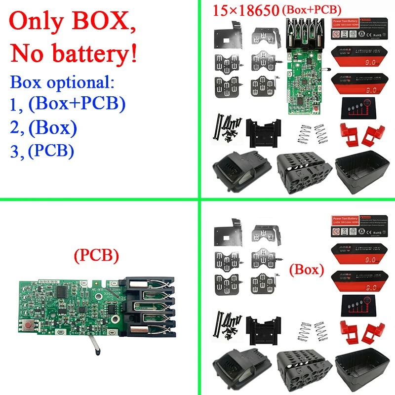 For-M18-15-Li-ion-Battery-Plastic-Case-PCB-Charging-Protection-Circuit ...