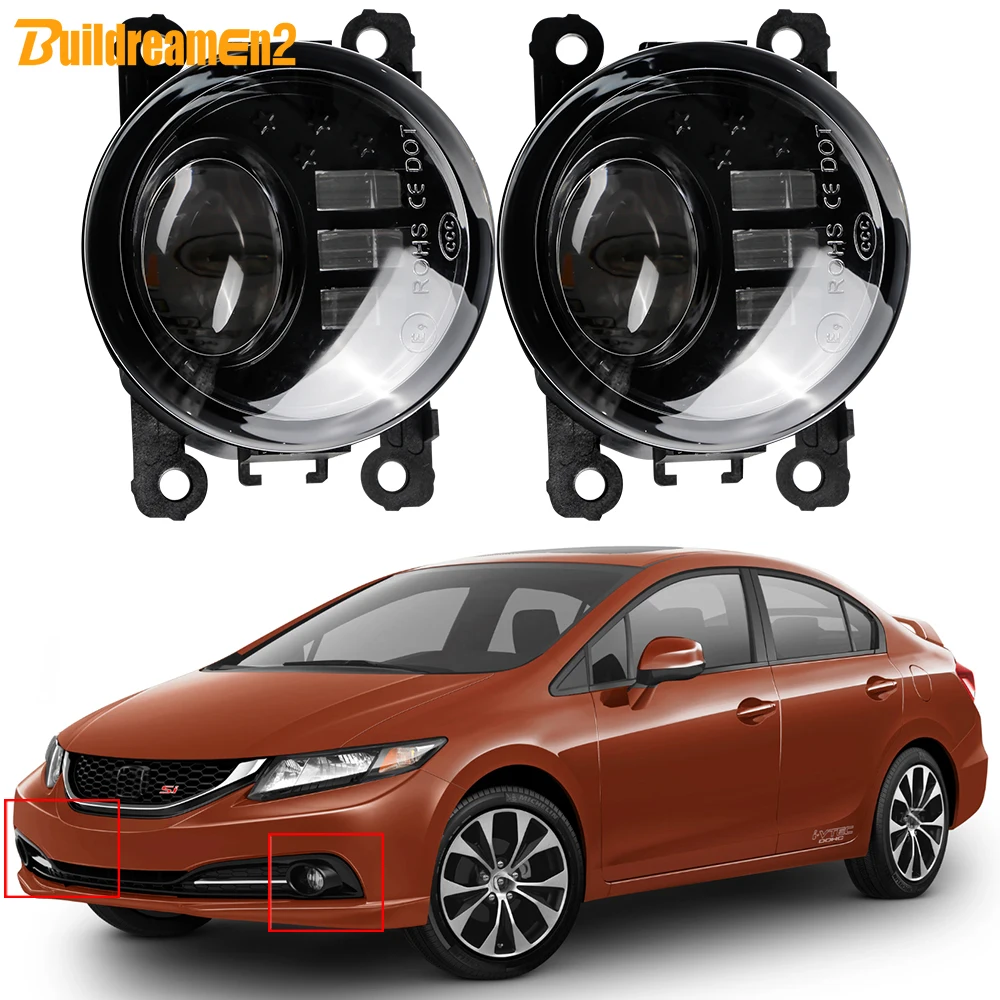 2 X LED Lens Fog Light 30W H11 Car Right + Left Fog Lamp Accessories ...