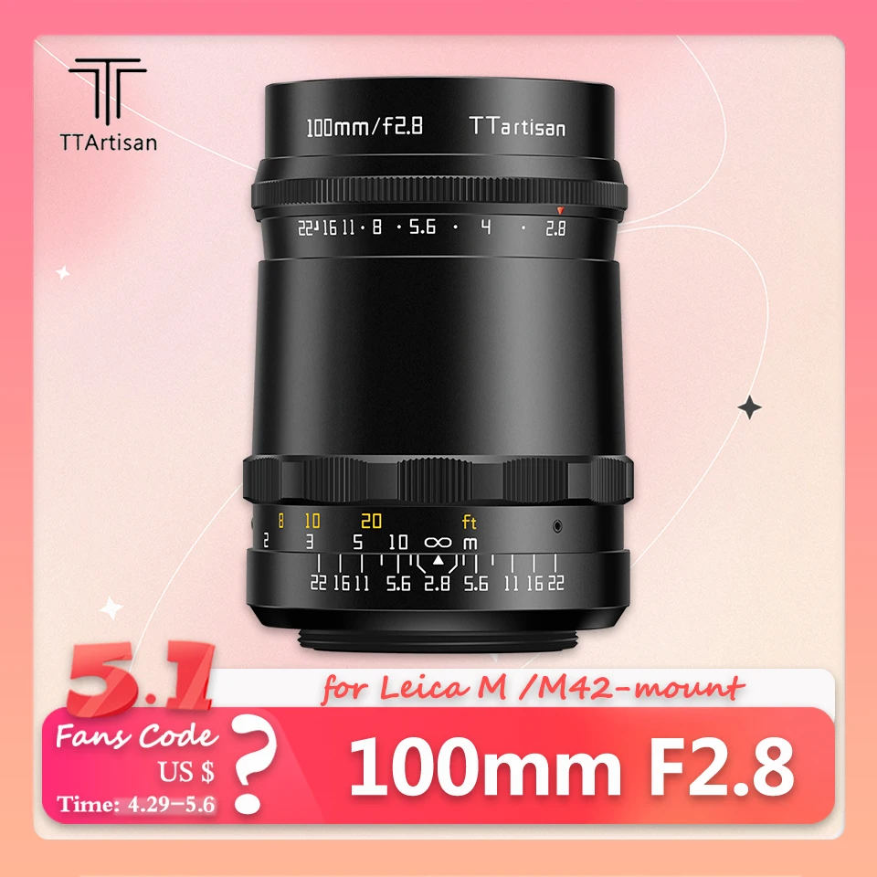 TTArtisan-100mm-F2-8-MF-Full-Frame-Soap-Bubble-Bokeh-Camera-Lens-for ...