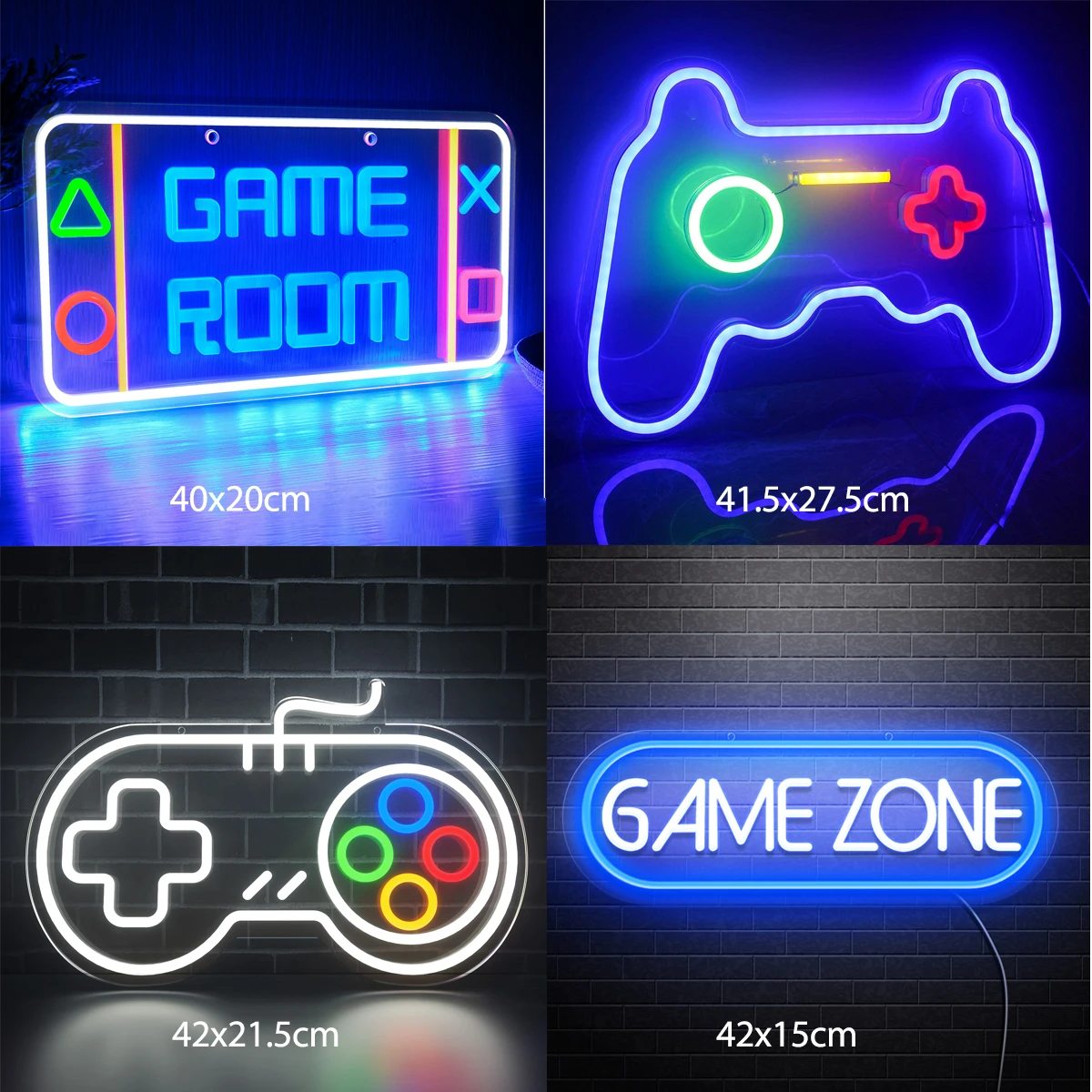 Game Decor Neon Sign LED Neon Light Wall Sign Bedroom Decor Hanging ...