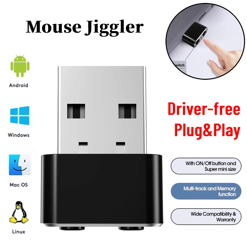 Mouse Jiggler Undetectable Automatic Mouse Mover with ON/OFF Keep ...