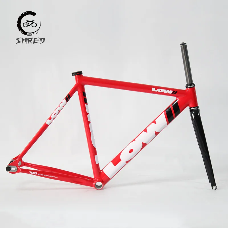 Fixed-Gear-Bike-Frame-Aluminum-Fixie-Frameset-Carbon-Fork-Single-Speed ...