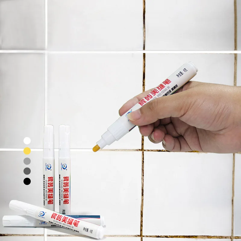 5 Color White Waterproof Tile Marker Grout Pen Wall Mending Seam Pen ...