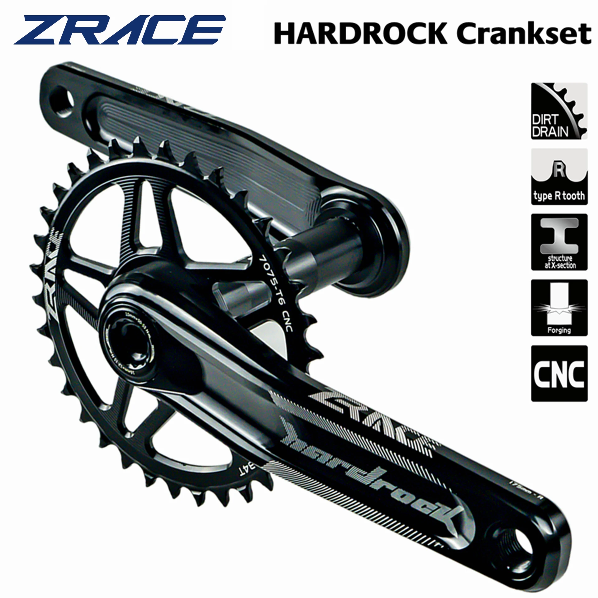 ZRACE HARDROCK 1 x 10 11 12 Speed Boost Crankset Eagle Tooth for MTB XC ...
