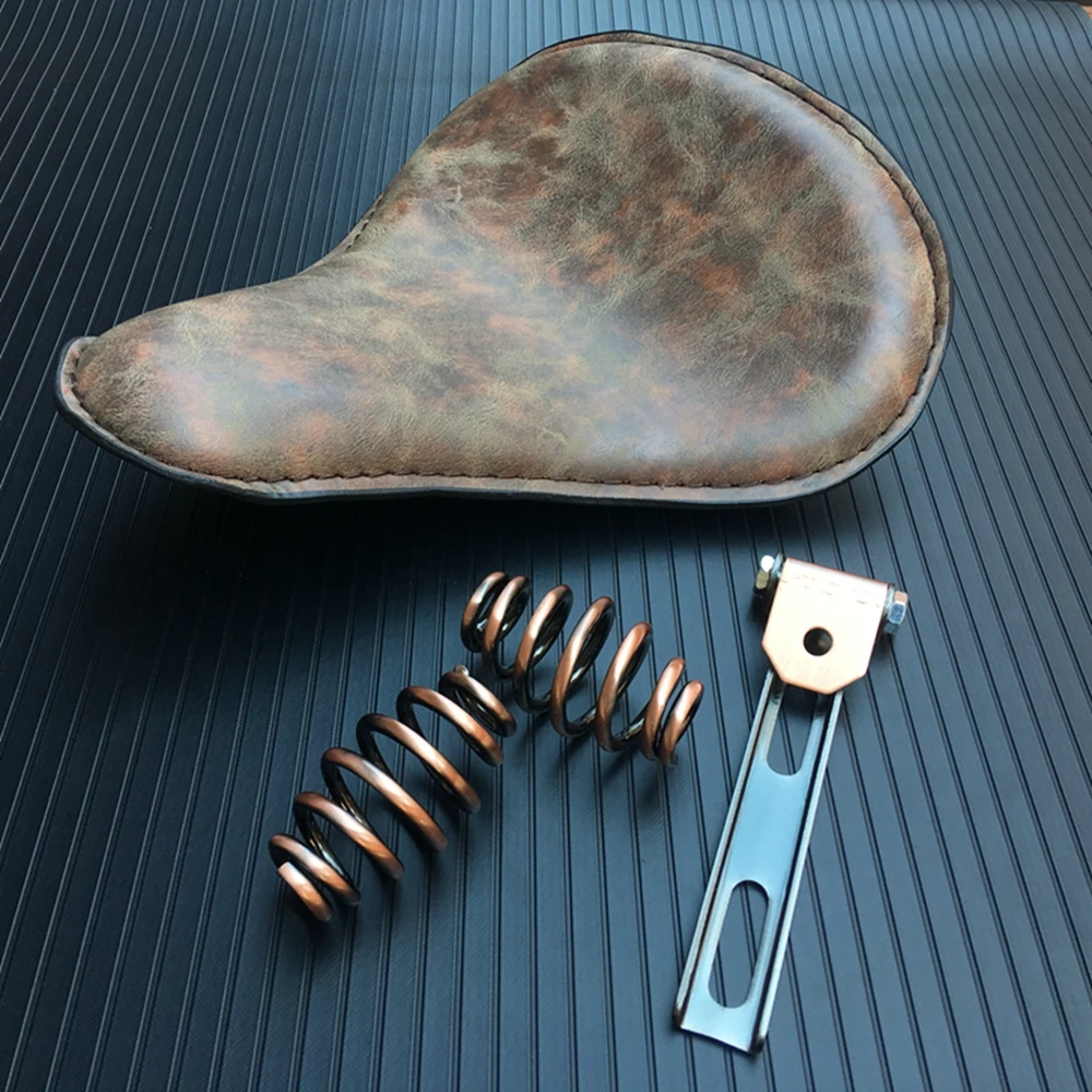 Motorcycle-Leather-Solo-Passenger-Seat-Cover-Cowl-Pad-For-Harley ...