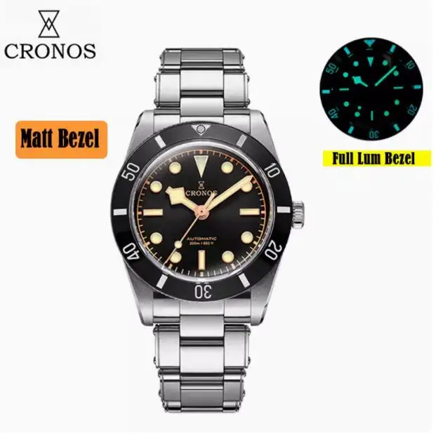 CRONOS-Mens-Automatic-Watches-37mm-Diver-Mechanical-Wristwatch-BGW-9 ...