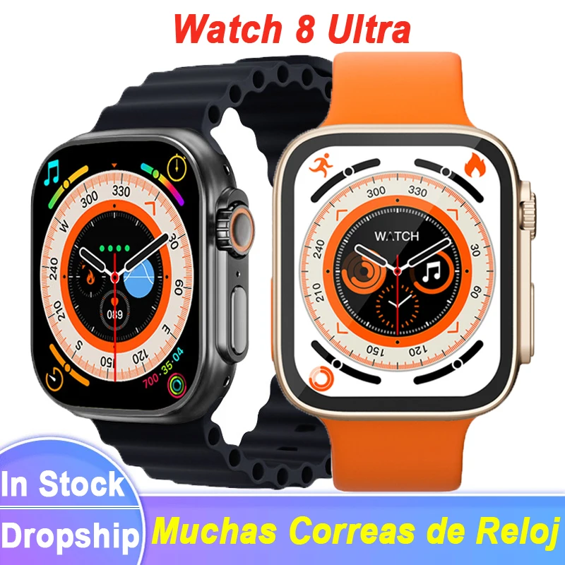 Reloj inteligente Ultra hombre y mujer, pulsera con llamadas Bluetooth ...