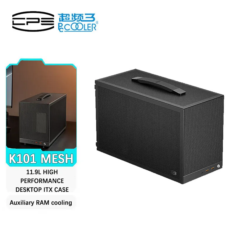 PCCOOLER-K101-Mesh-Portable-Desktop-ITX-Small-Case-supports-SFX-power ...
