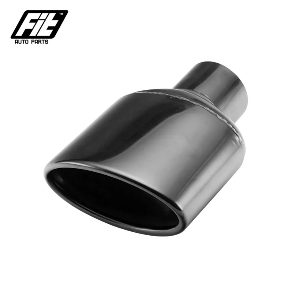 Stainless-Steel-Black-Exhaust-Tail-Pipe-57mm-Universal-Car-Oval-Rolled ...