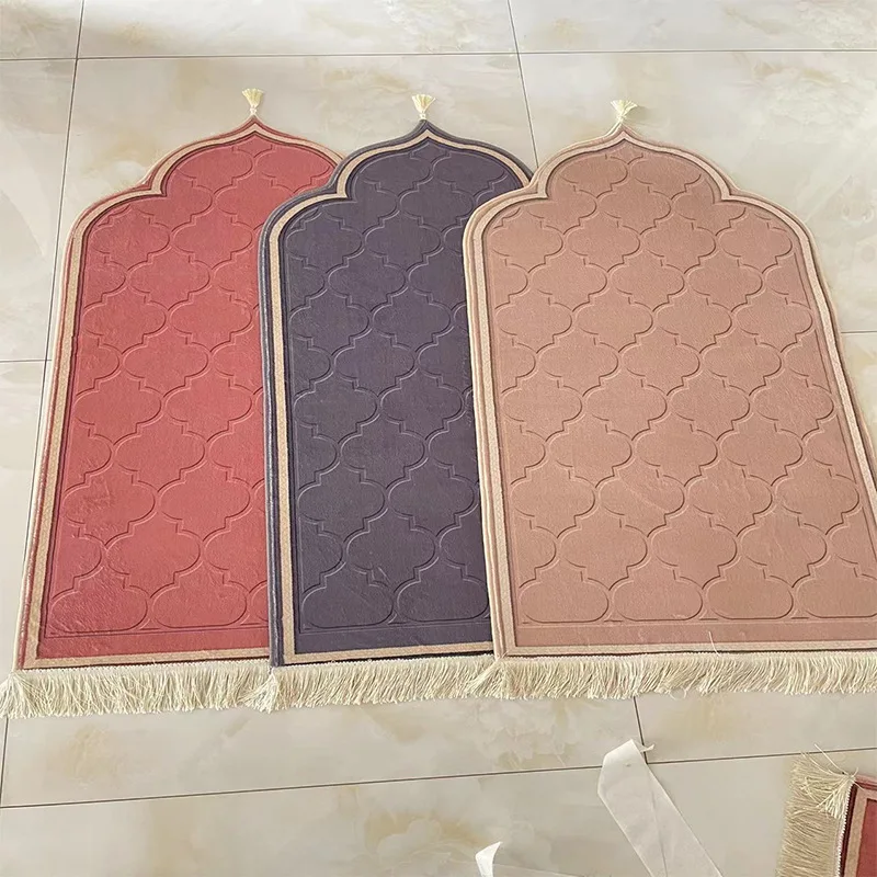Muslim Prayer Mat Triangle Shape Islamic Prayer Rug Muslim Salat Eid ...