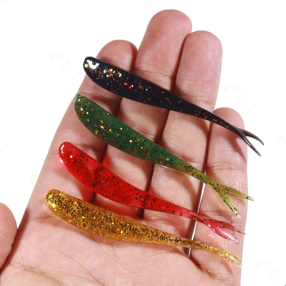 10pcs 7.5cm 1.8g Soft Silicone Fishing Lure Minnow Saltwater Freshwater ...