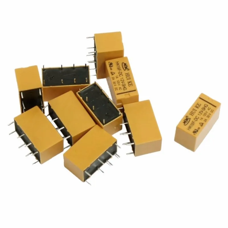 Dc 5v/9v/12v/24v Coil Dpdt 8 Pin Electromagnetic Relays Pcb Type Hk19f ...