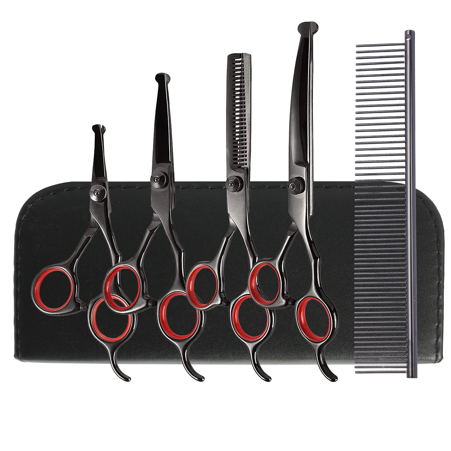 Round-Tip-Pet-Grooming-Scissors-Dog-Hair-Shears-Safety-Hairdressing ...