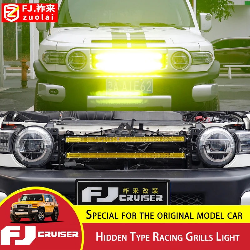 For-Toyota-FJ-Cruiser-Hidden-Type-Racing-Grills-Light-Grid-Decorative ...
