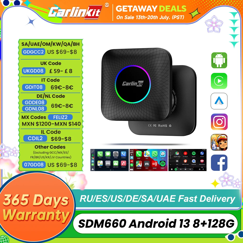 2024-CarlinKit-CarPlay-Ai-Box-Android-13-SDM660-Octa-core-Wireless-CarPlay-Android-Auto-Smart ...