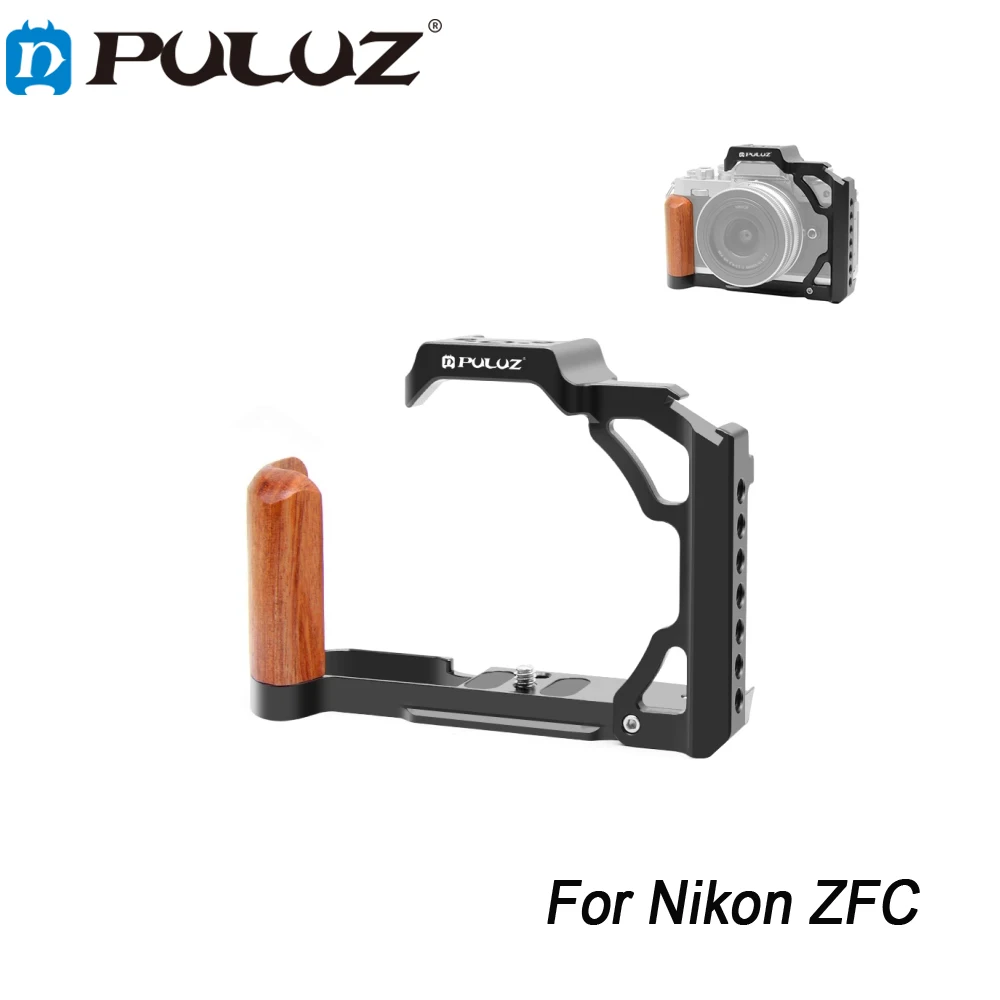 PULUZ-Video-Camera-Cage-For-Nikon-ZFC-Wood-Handle-Metal-Rabbit-Cage ...