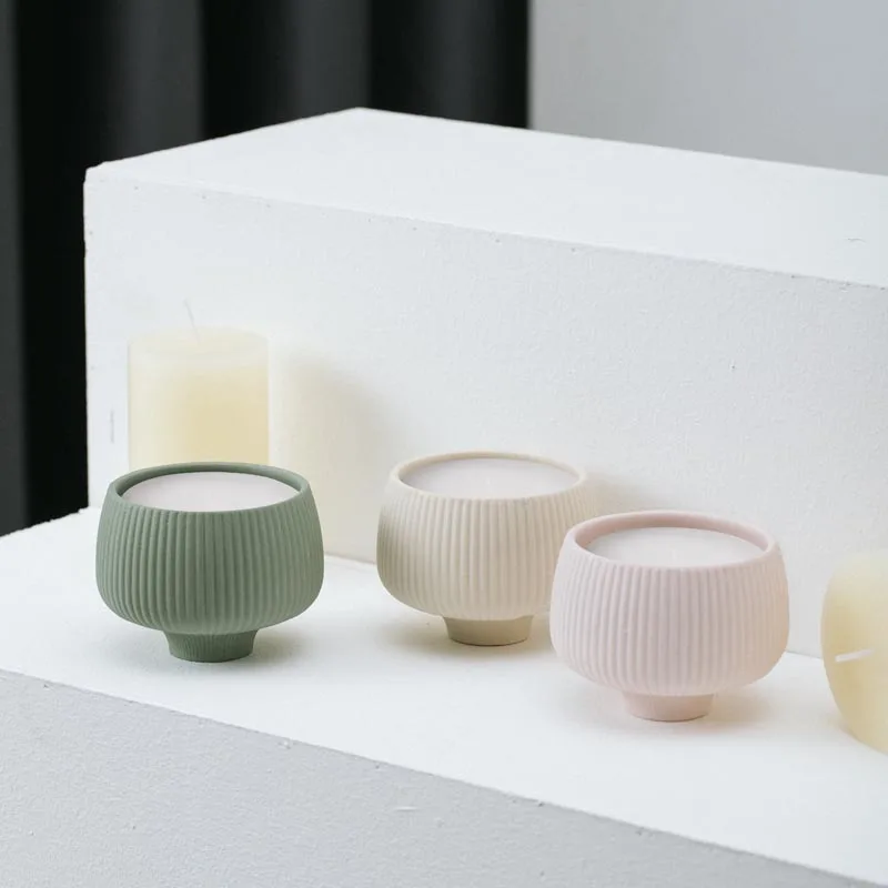 Modern-Candle-Containers-Nordic-Decor-Matte-Eco-Candle-Vessels-European ...