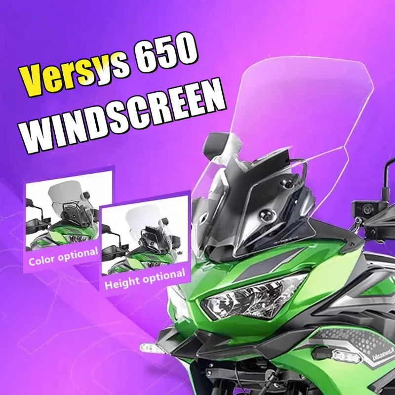 Para kawasaki versys 650 kle650 versys650 2023 motocicleta windshield ...