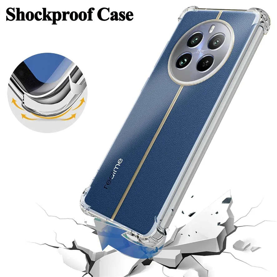 Case for Realme 12Pro+, Soft Clear Shockproof Silicone Phone Cases ...