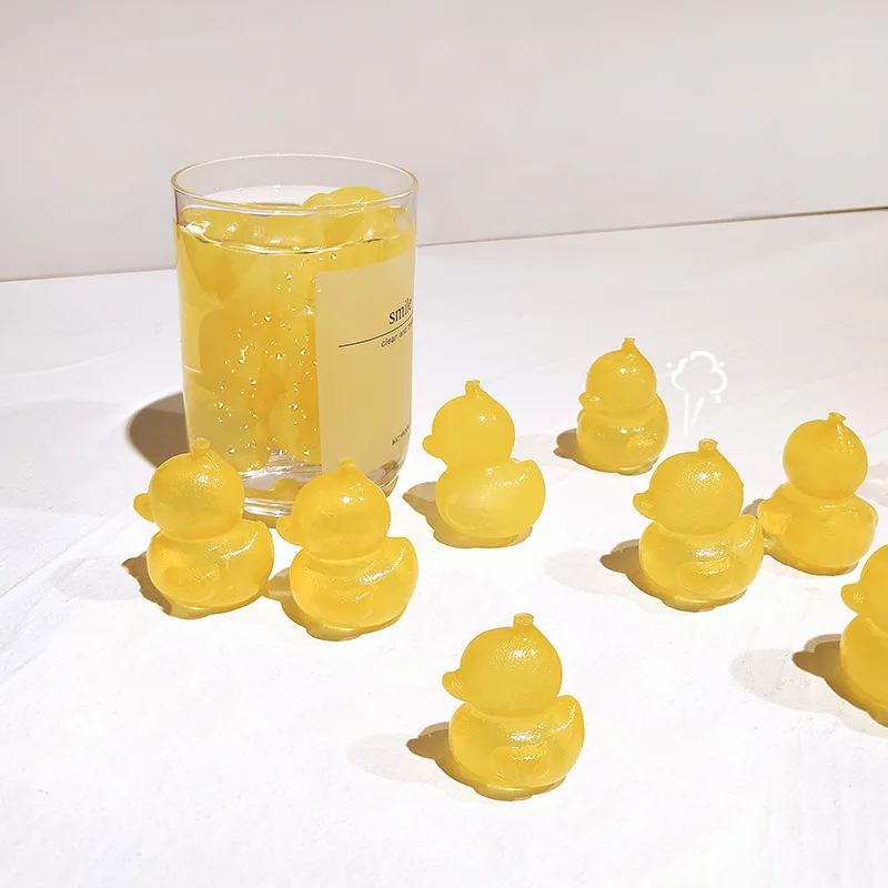 10Pcs Cute Yellow Duck Cute Ice Cube Mold, Quick Frozen Ice Granules ...
