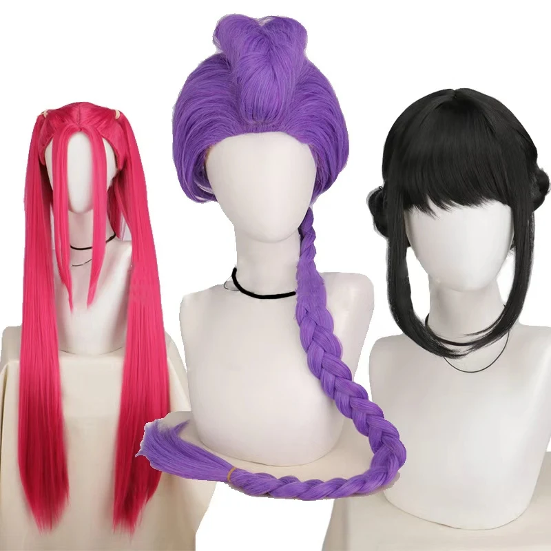 Perruque de Cosplay de Costume d'anime, perruques tressées violettes ...