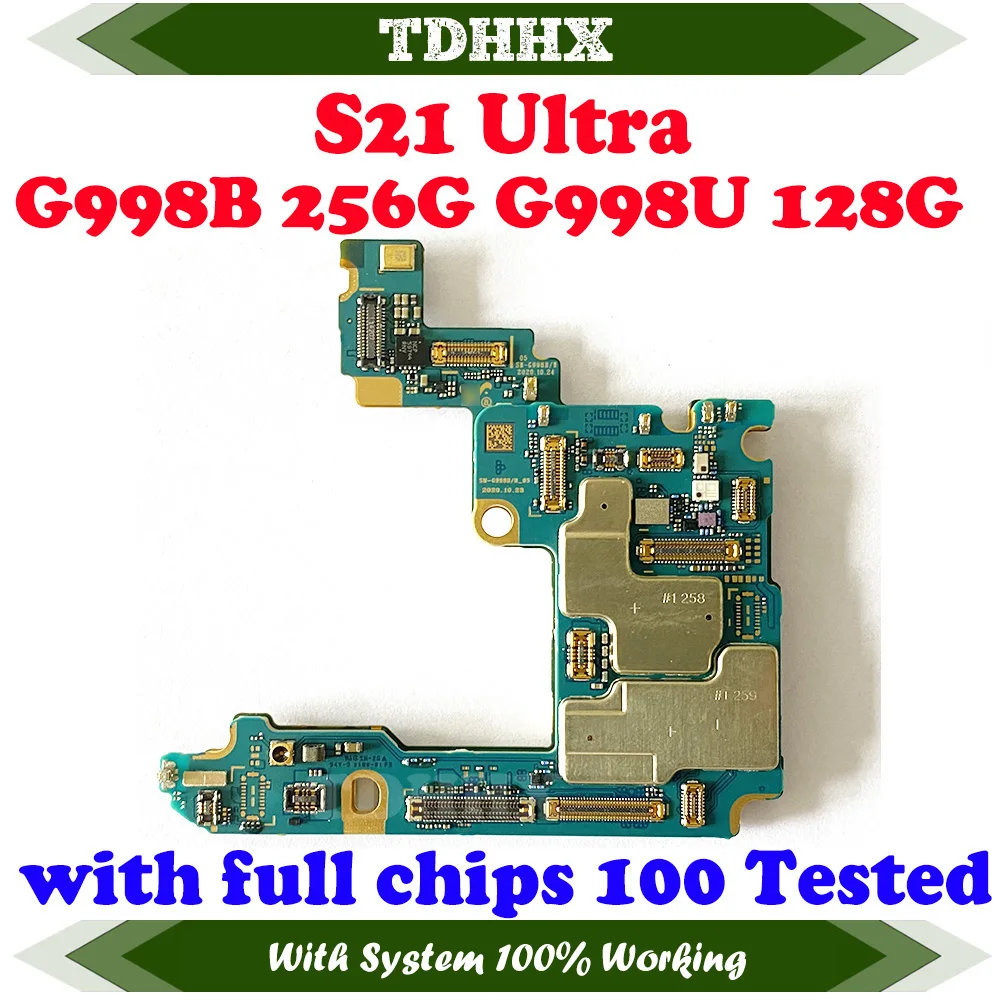 Mainbaord-S21-Ultra-G998B-256G-G998U-With-Full-Chips-Motherboard ...