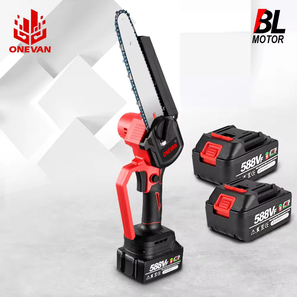ONEVAN-8Inch-Brushless-Electric-Chainsaw-4500W-Cordless-Electric-Saw ...