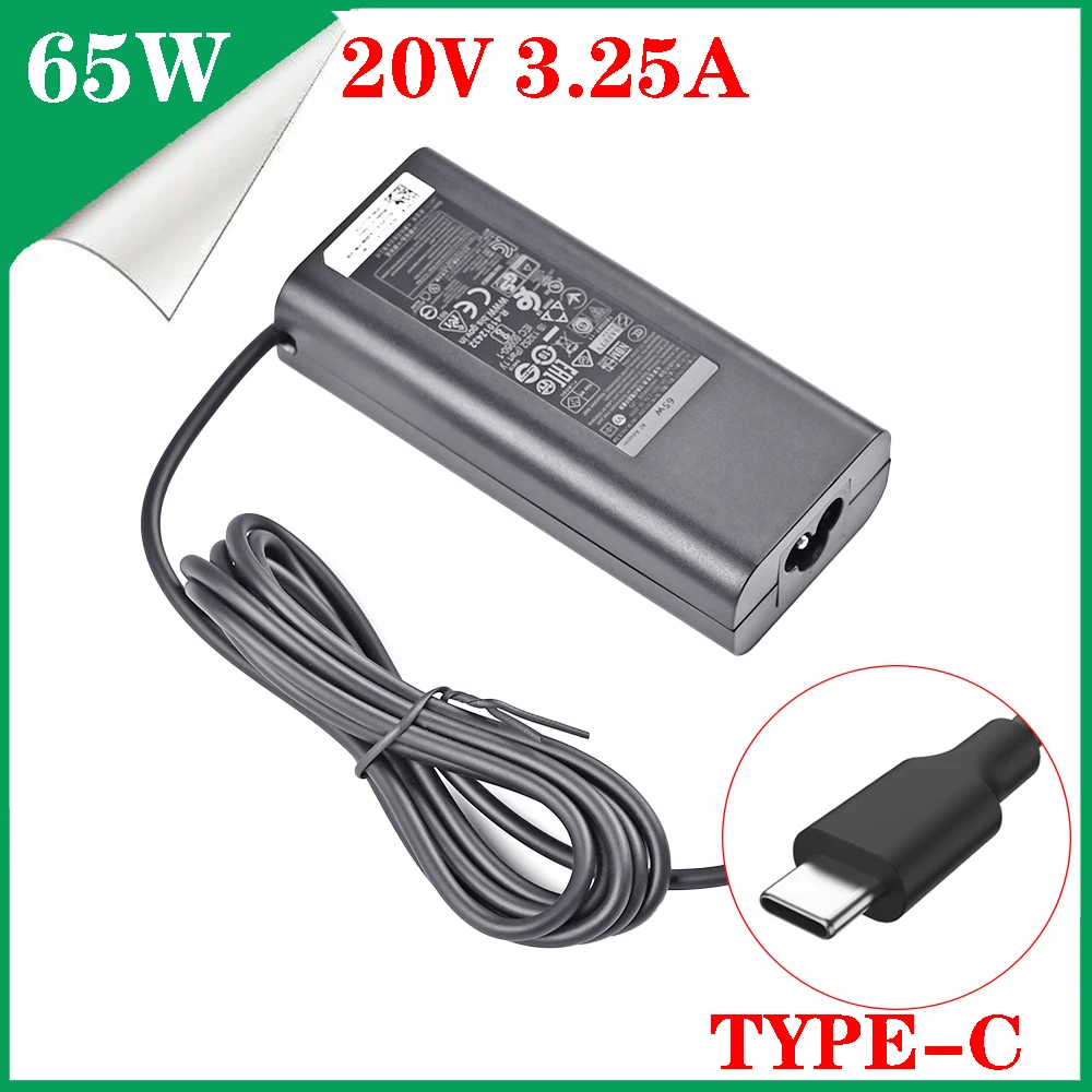 65W USB-C Type-C 20V 3.25A AC Power Adapter Laptop Charger For DELL XPS12 XPS13 9350 9250 9360 ...