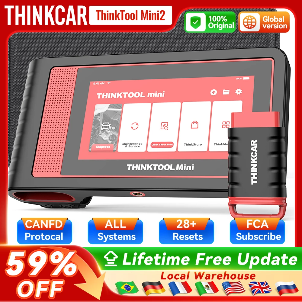 THINKCAR THINKTOOL MINI 2 CANFD Auto Car Diagnostic Tools Obd2 Scanner ...