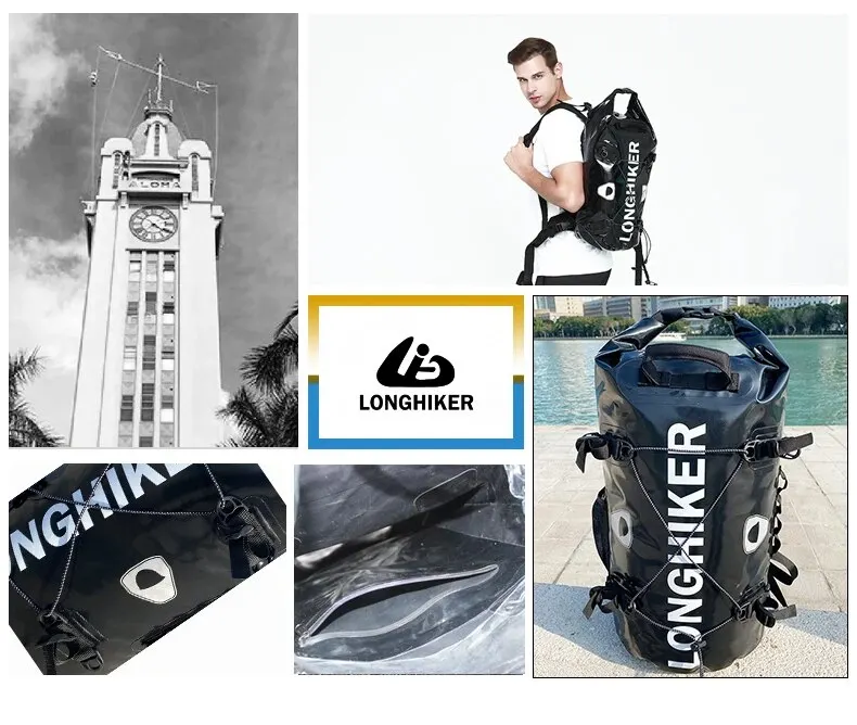 30L Outdoor Waterproof Backpack River Rafting Fishing Caving Tour ...