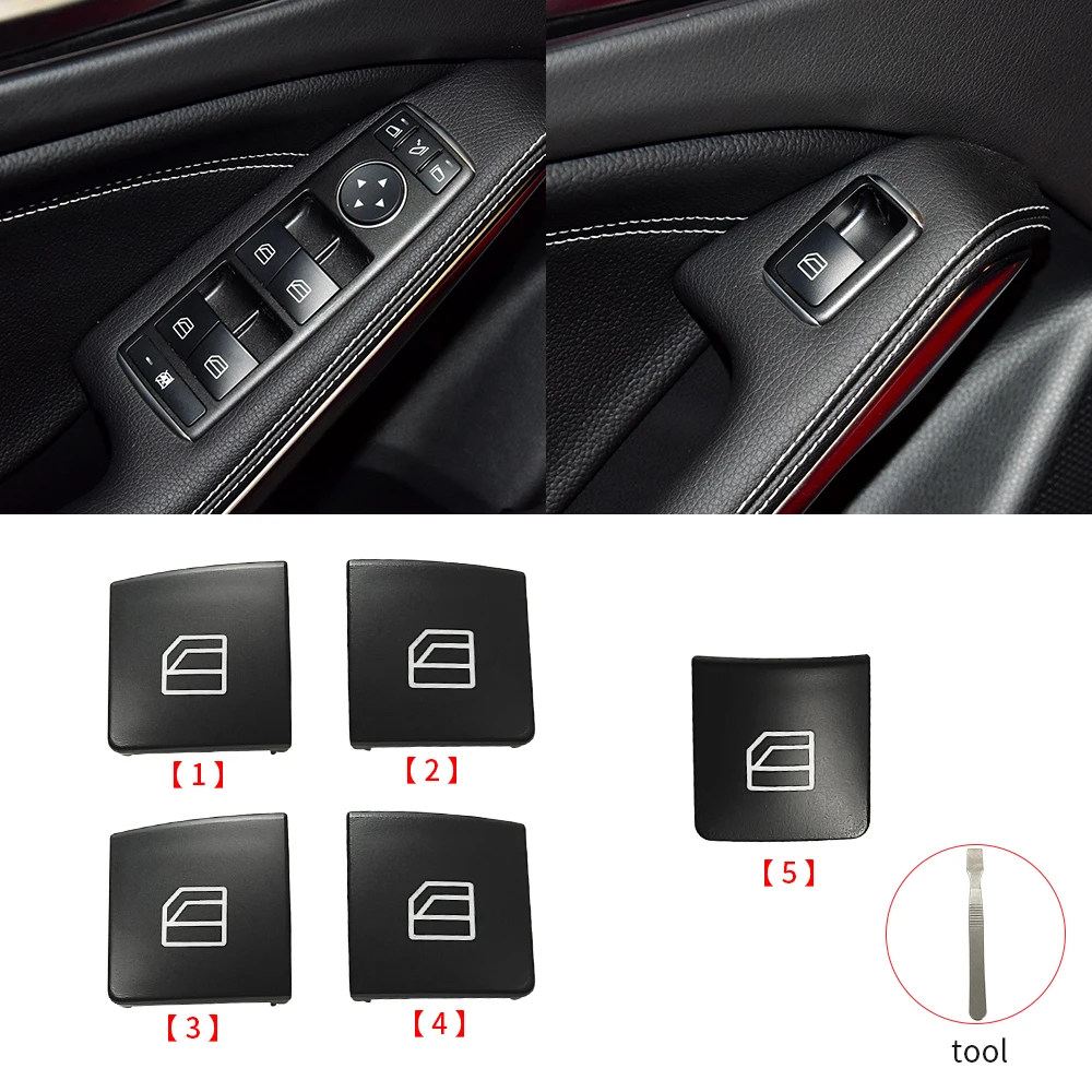For-Benz-A-B-CLA-GLA-Class-Car-Power-Window-Switch-Button-Cover-Cap-For ...