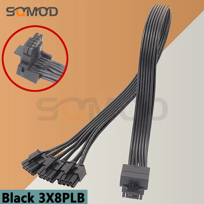 Thermaltake 12VHPWR 16Pin PCIE5.0 to 3x8Pin CPU Modular Power Supply ...
