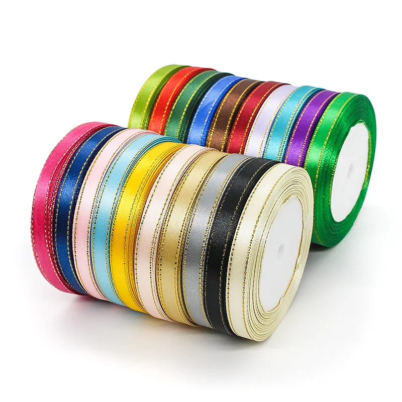 25-yards-roll-Gold-edge-ribbon-satin-ribbons-Wedding-Party-Decoration ...