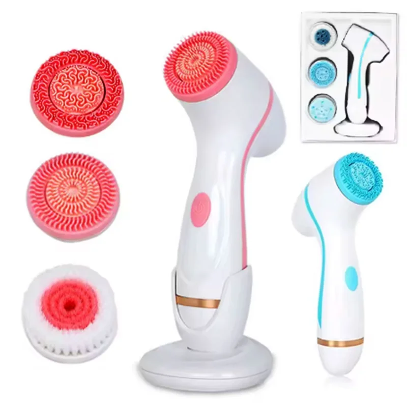 Skin beauty brush, massager, 3-in-1 electric face and foot washing ...