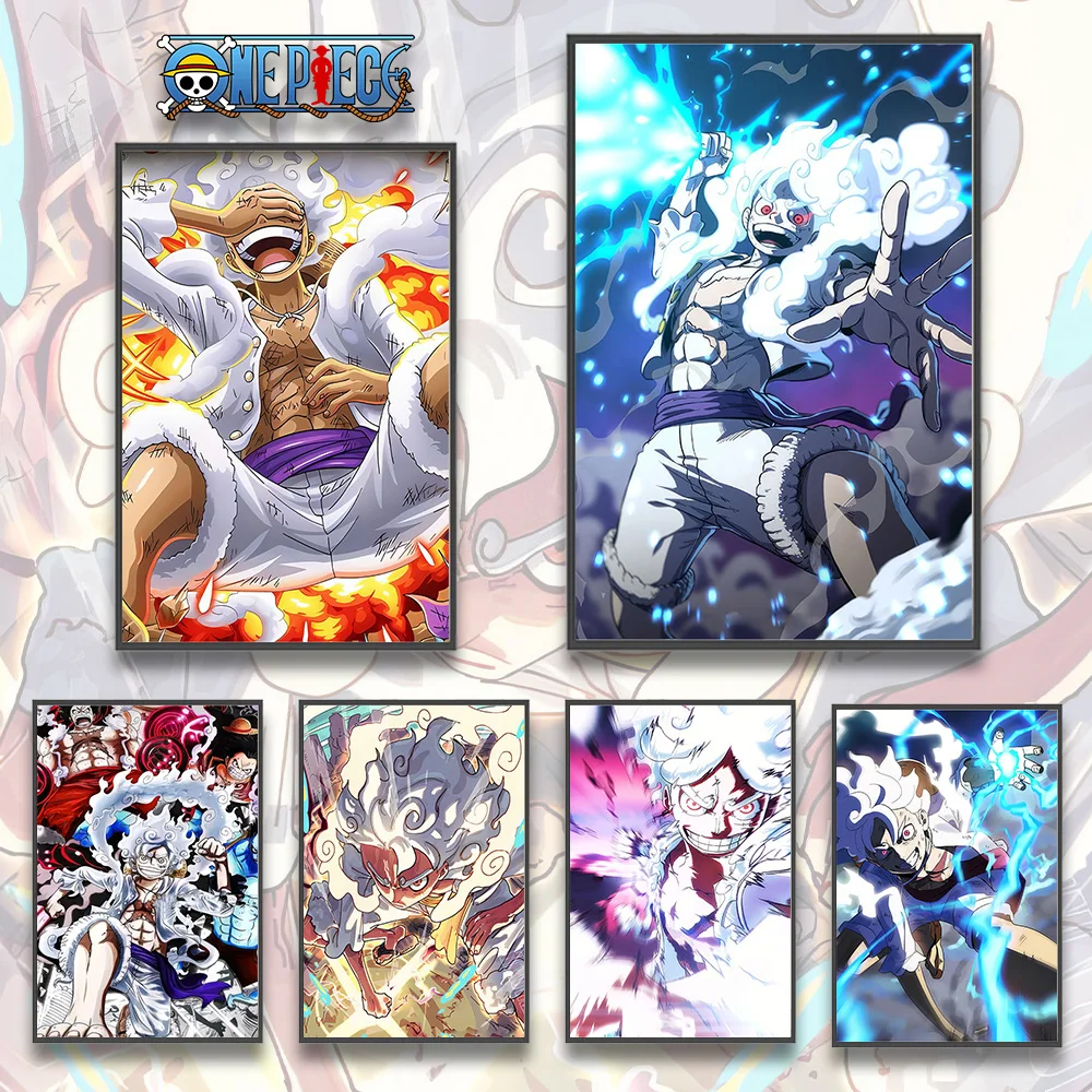 One-Piece-Self-adhesive-Poster-Luffy-Gear-5-Wallpapr-Cartoon-Home ...