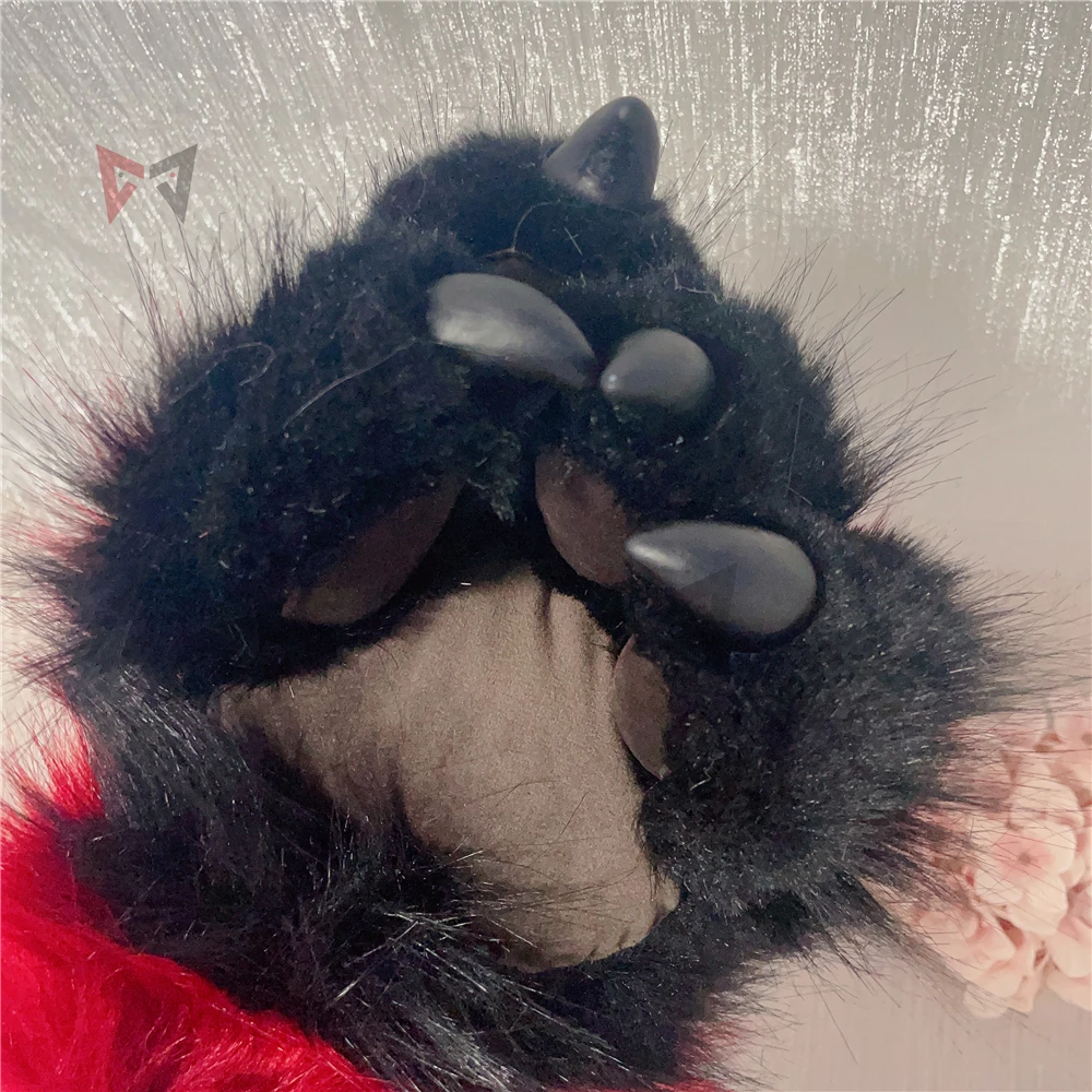 Black And Red Wolf Fursuit