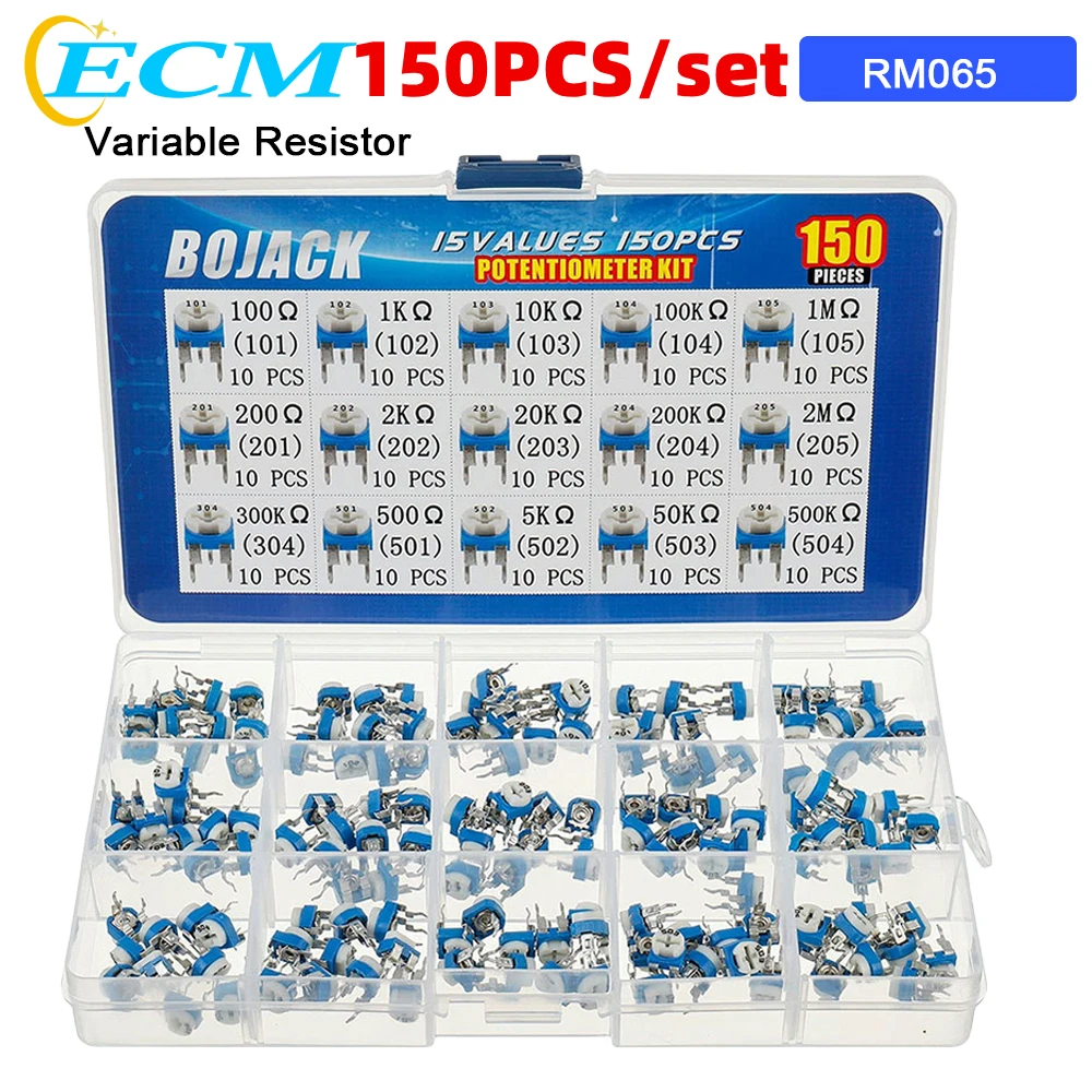 150PCS-Variable-Resistor-Boxed-RM065-Potentiometer-Adjustable-Resistor ...