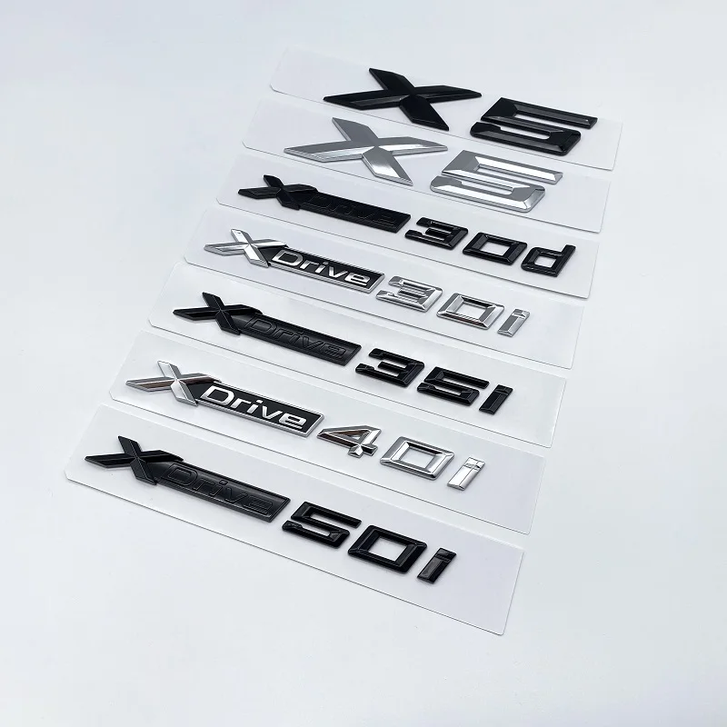 New-Black-Silver-Lettering-XDrive30i-XDrive35i-XDrive40i-XDrive48i ...