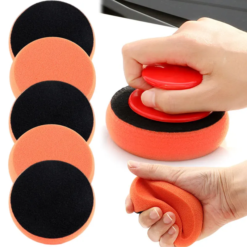 1-5PCS-Car-Wax-Applicator-Pads-Set-with-Red-Handle-Soft-Sponge ...
