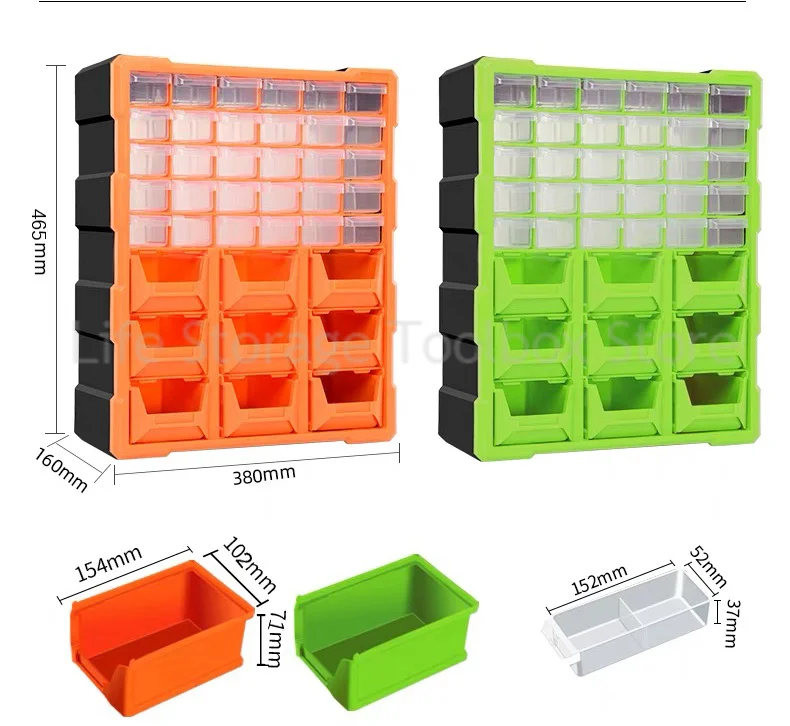 39-Multi-grid-Tool-Box-Organizer-Box-Drawer-Type-Toolbox-Parts-Screw ...