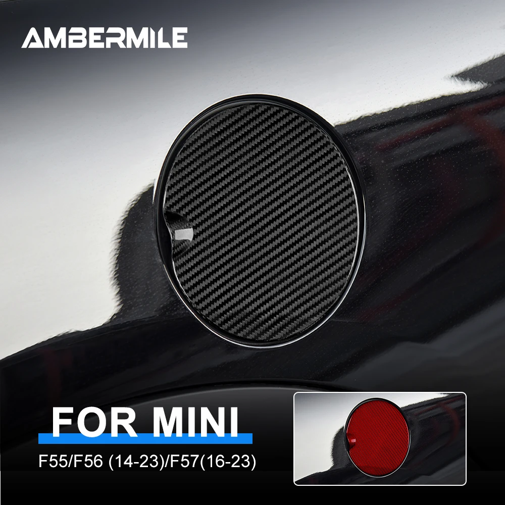 Real Hard Carbon Fiber For Mini Cooper F55 F56 F57 Accessories Car Fuel ...