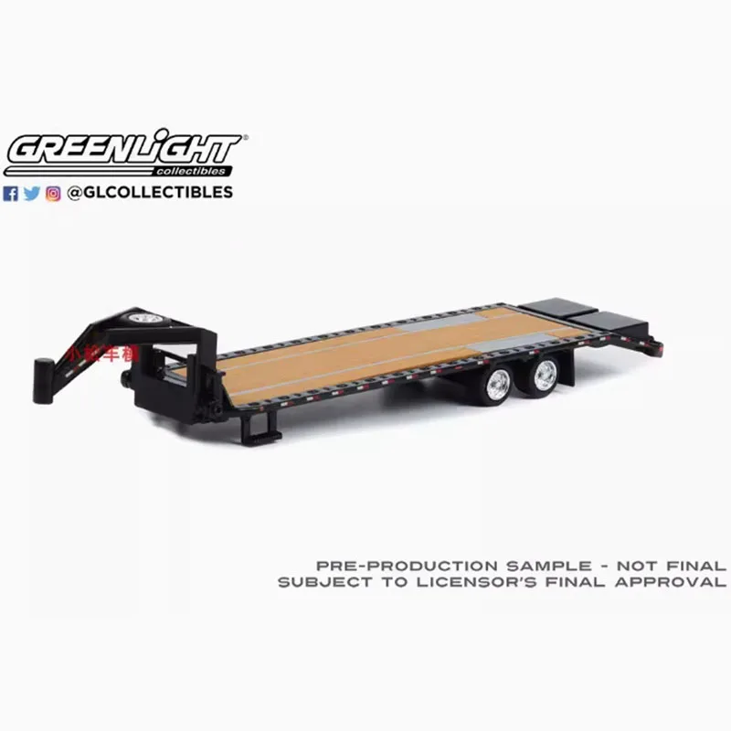 GreenLight 1:64 Scale Gooseneck Trailer Black Alloy Car Model ...