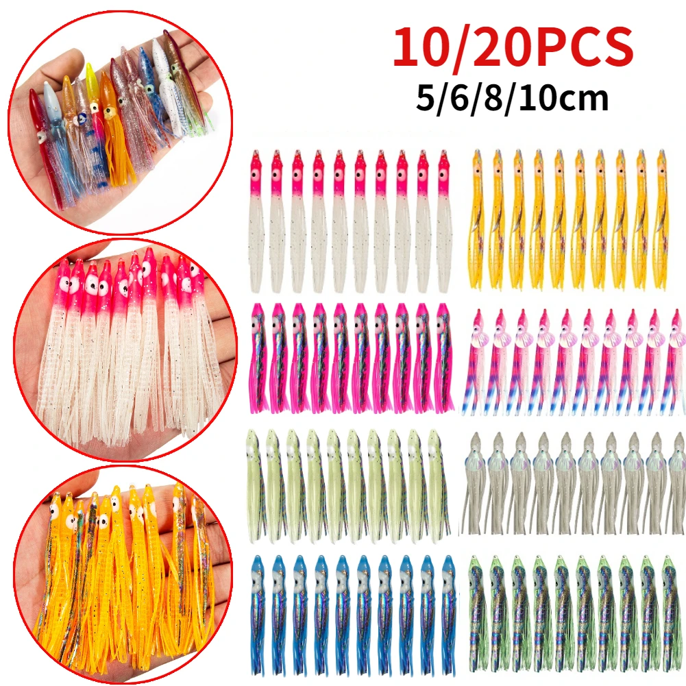 10-20pcs-Luminous-Rubber-Squid-Skirts-Octopus-Soft-Fishing-Lures-Tuna-Sailfish-Baits-Mix-Colors ...