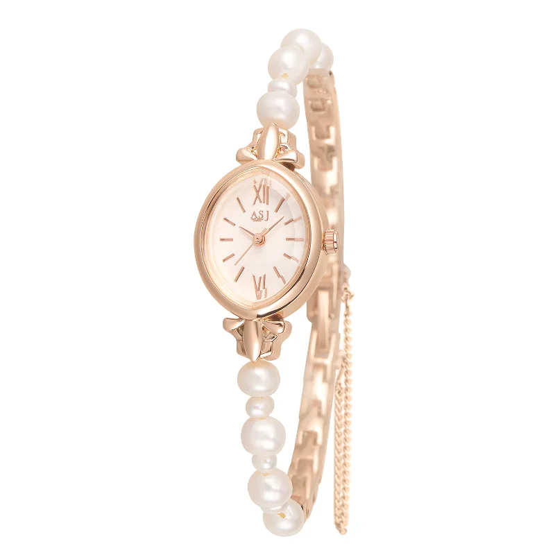 Women-Watch-Beaded-Bangle-Set-for-Girls-Luxury-Pearl-Bead-Bracelet ...