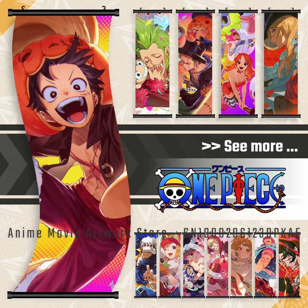 One Piece Luffy Hot Blooded Anime Canvas Wall Art Poster Home ...