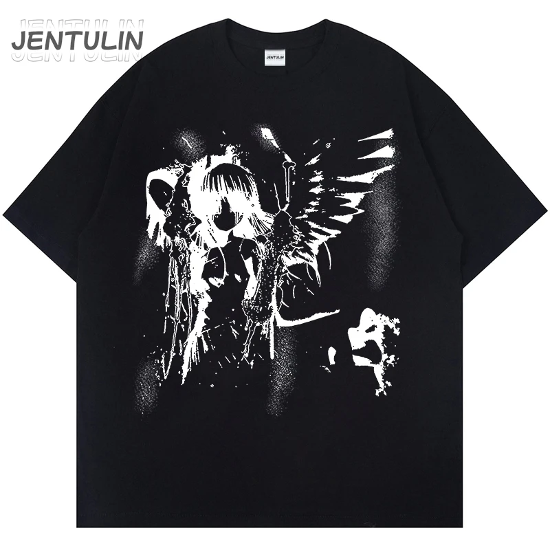 Men-Japanese-Streetwear-Tshirt-Harajuku-Anime-Cartoon-Angel-Wings ...