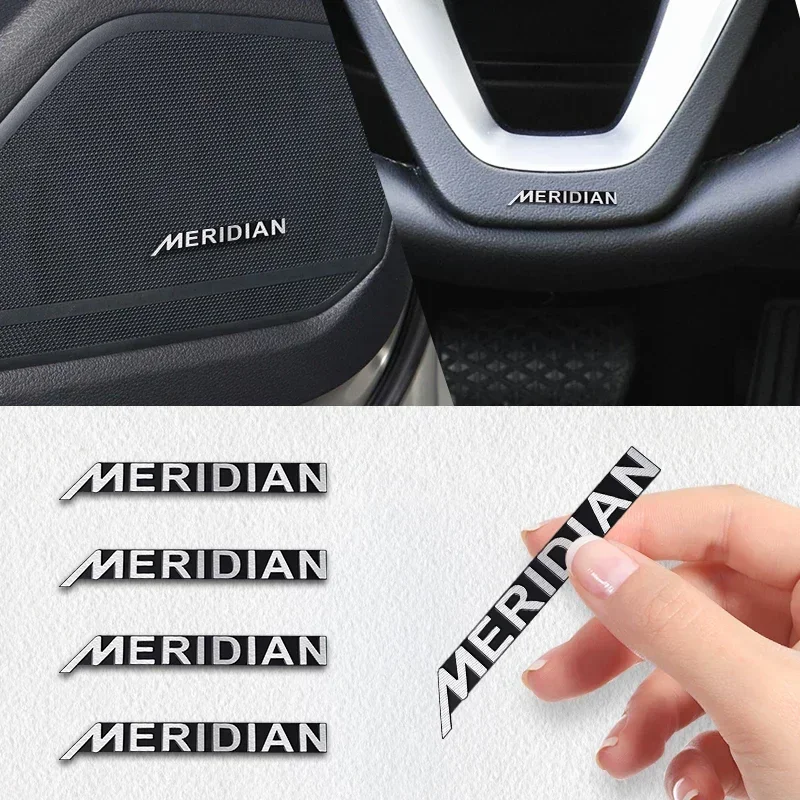 5pcs/10pcs high-quality Metal MERIDIAN logo car Hi-Fi Speaker audio ...