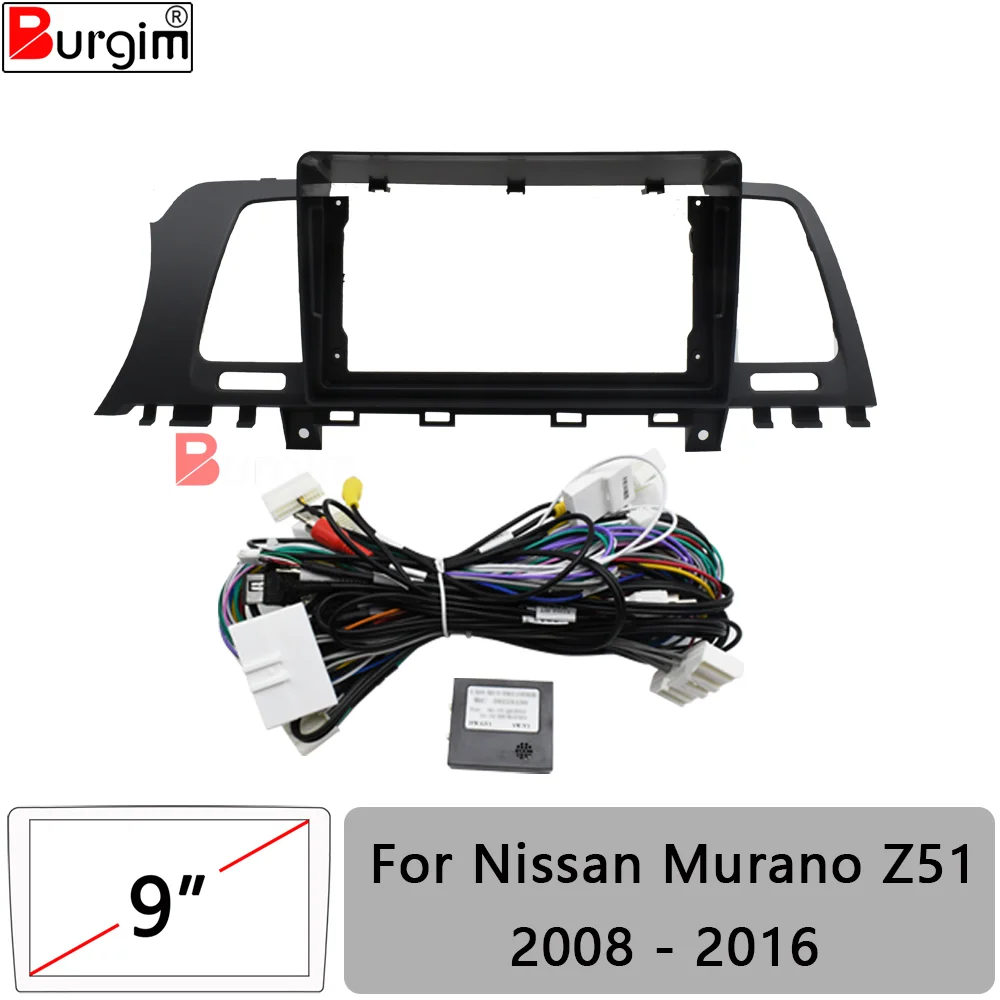 Car-Radio-Fascias-Frame-For-Nissan-Murano-Z51-2008-2016-9-inch-Stereo ...