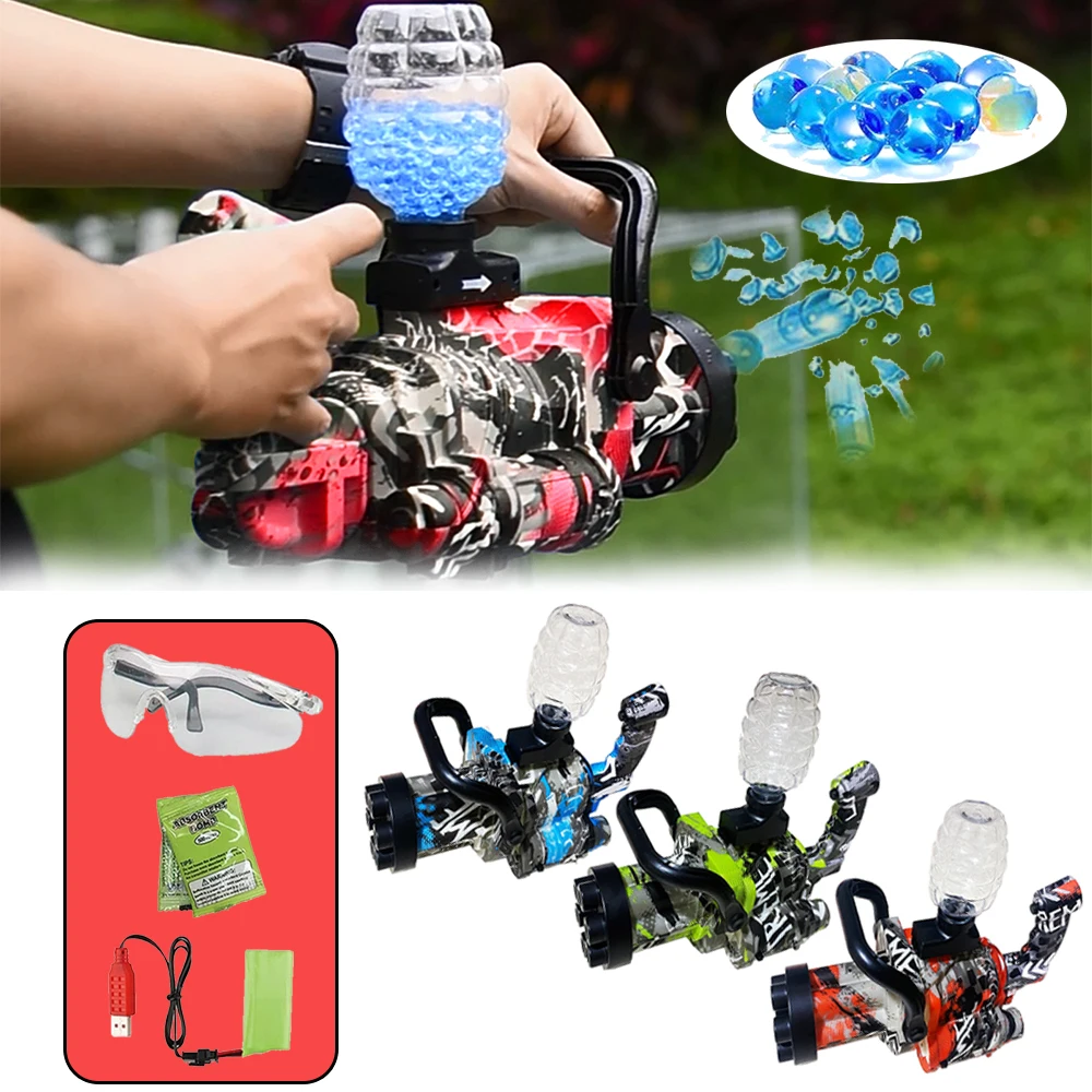 Gatling Electric Gel Blaster Gun Toys Splatter Ball Beads Bullets Water ...